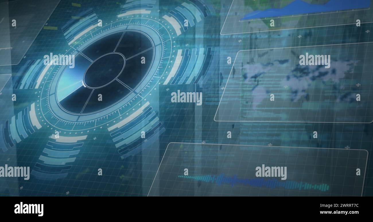 Image of data processing and 5g over computer wires Stock Photo - Alamy