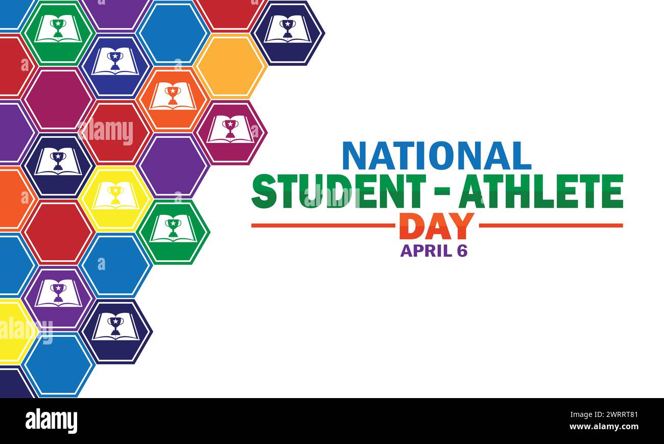 National Student Athlete Day wallpaper with typography. National ...