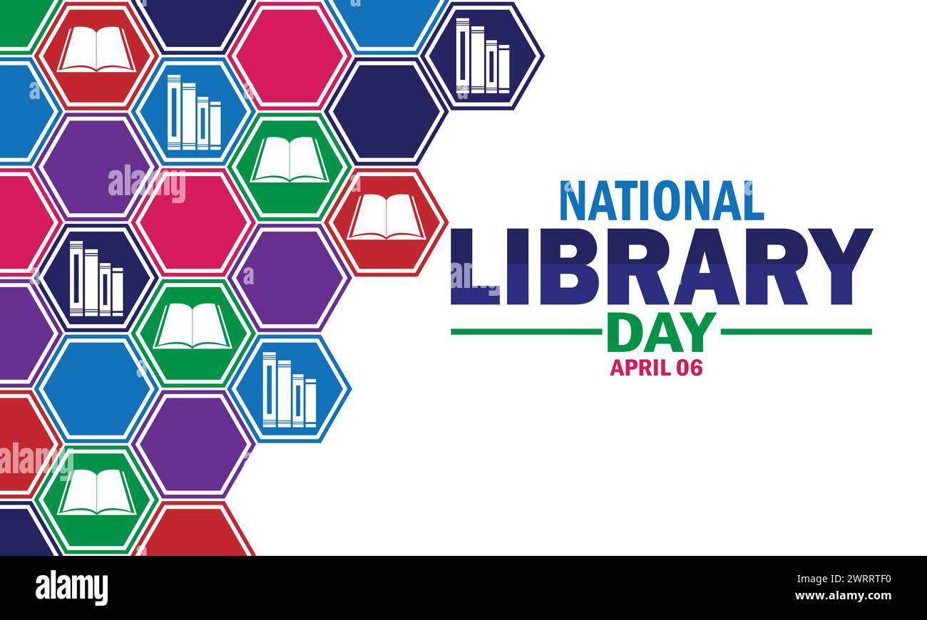 National Library Day wallpaper with typography. National Library Day ...