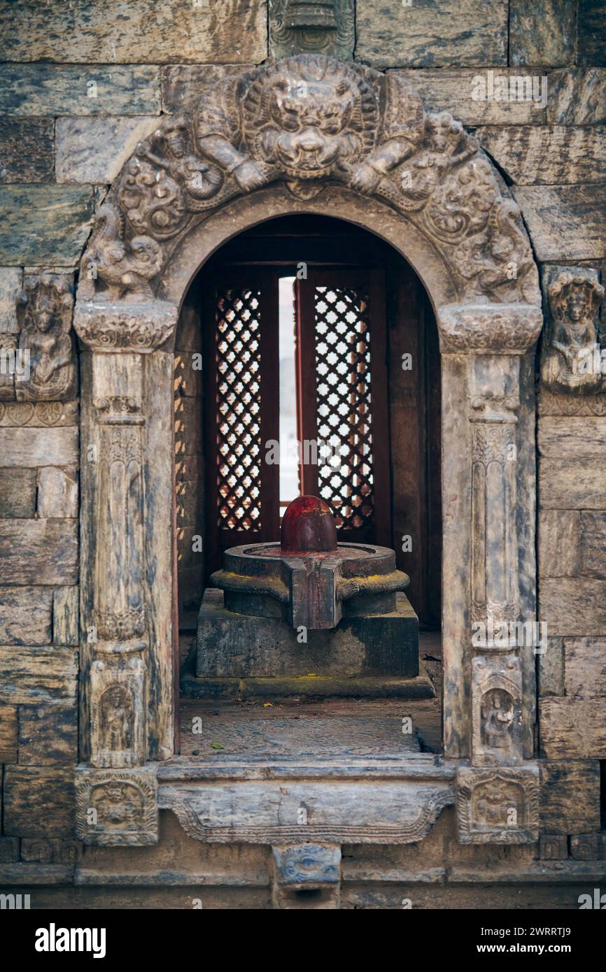 Ancient votive shrine of Pandra Shivalaya with Shiva Lingam in ...