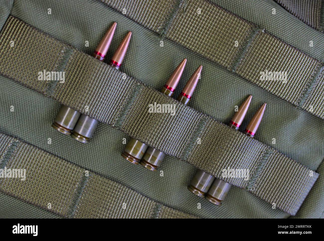 Assault Rifle Bullets Are Pairwise Stuffed Under Belts Of Tactical ...