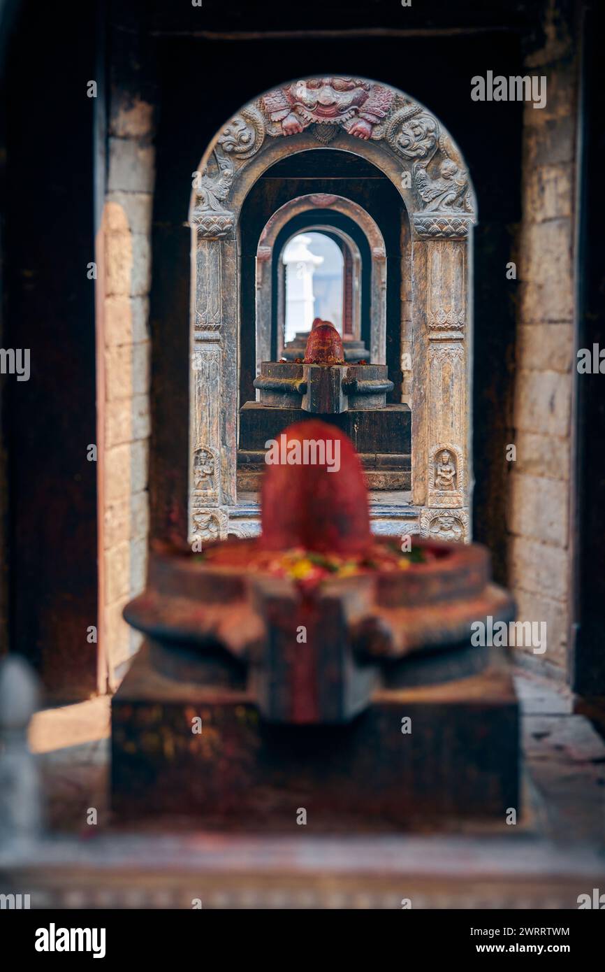 Ancient votive shrine of Pandra Shivalaya with Shiva Lingam in ...
