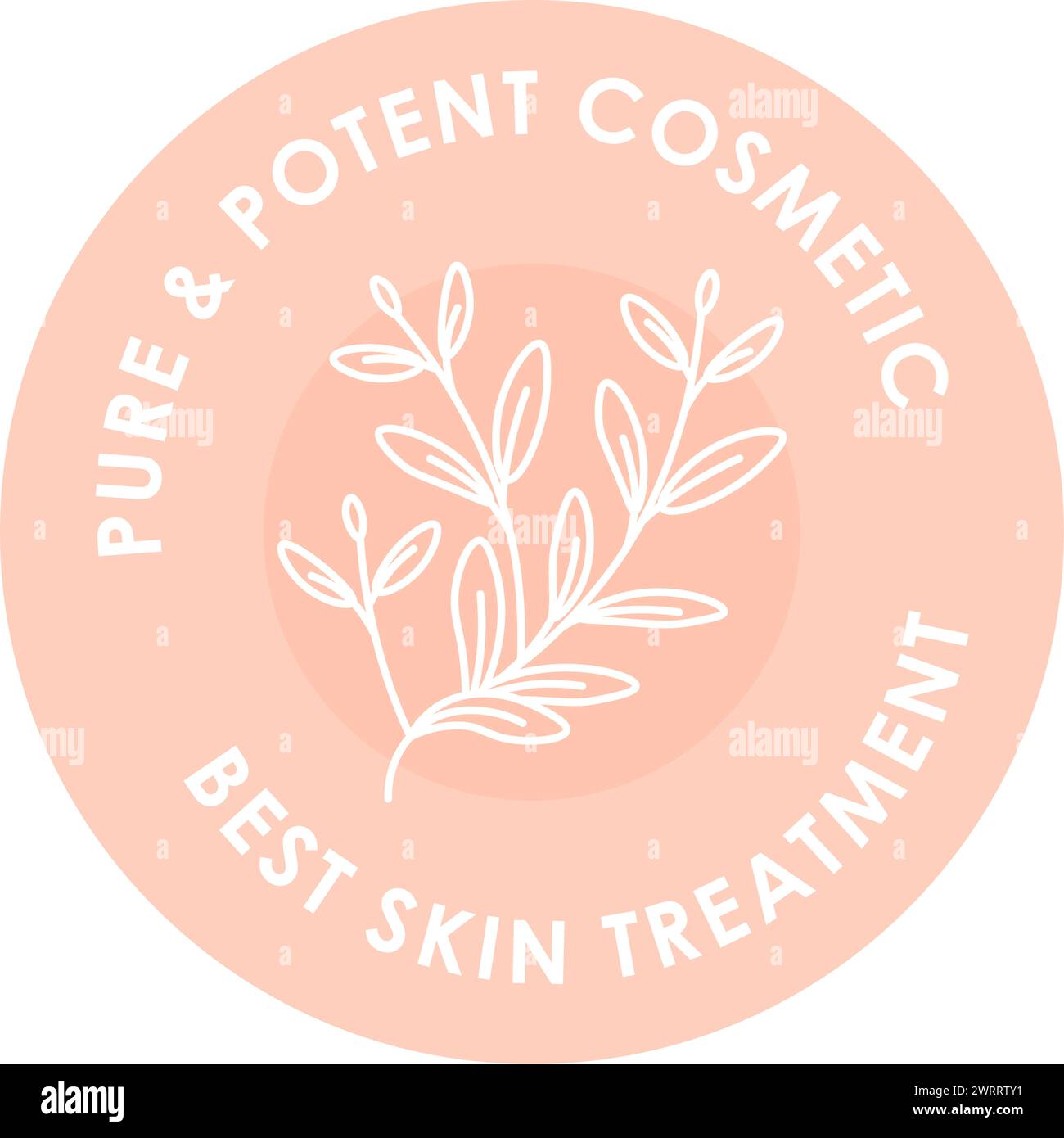 Pure and potent cosmetic, best skin treatment logo Stock Vector Image ...