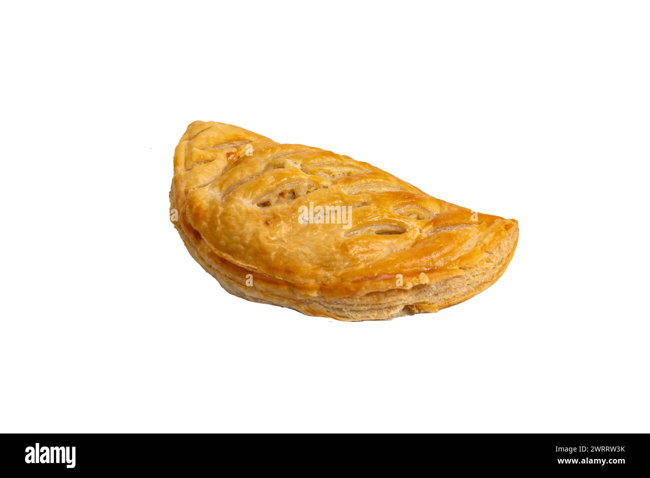 The scottish bakery product of a bridie on a white background Stock ...