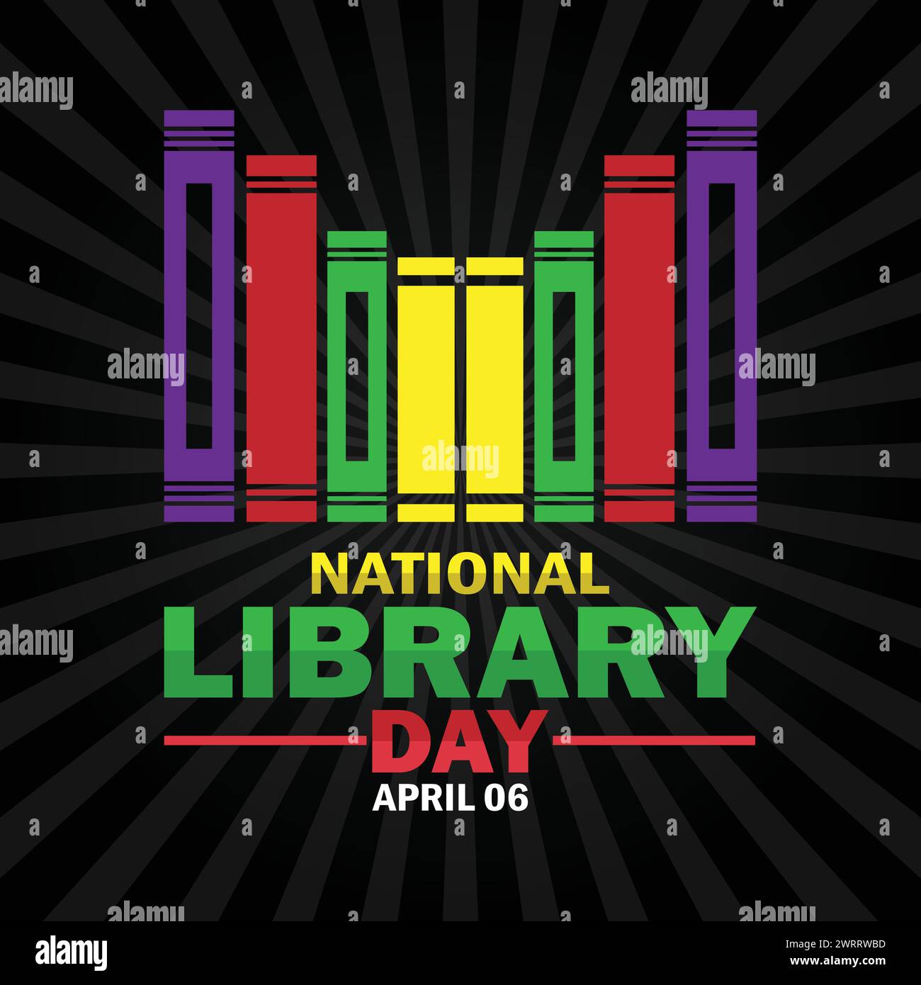National Library Day. April 06. Holiday concept. Template for ...