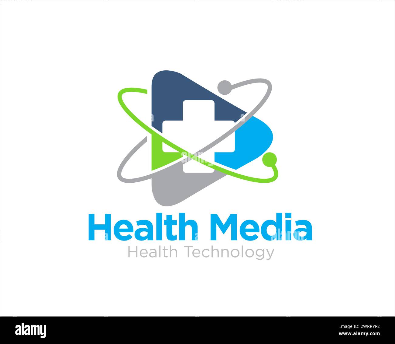 health media logo designs for promote and health service Stock Vector ...