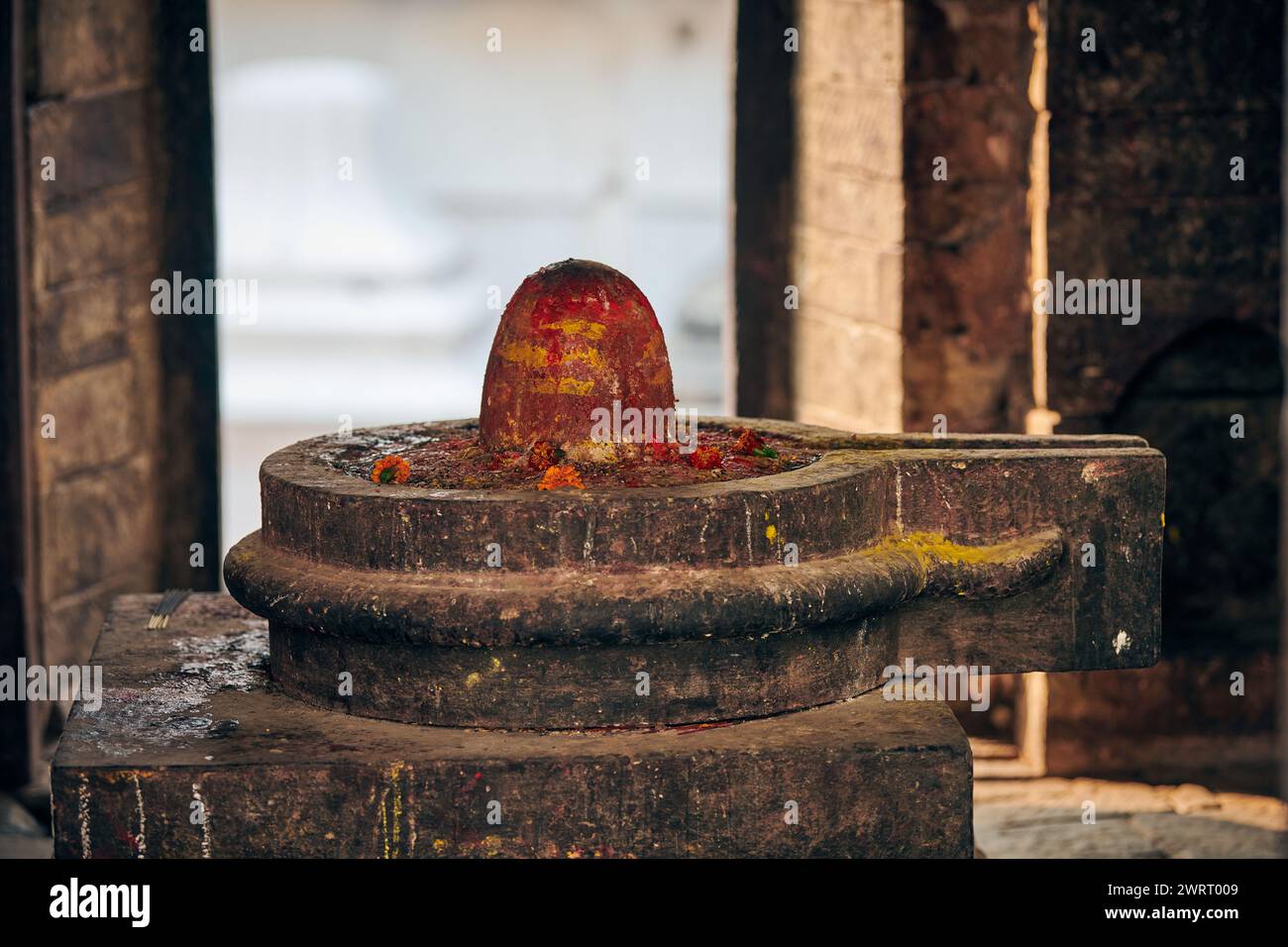 Ancient votive shrine of Pandra Shivalaya with Shiva Lingam in ...