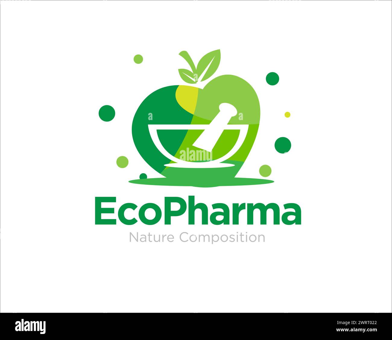 eco pharmacy logo designs for medical service and traditional medicine ...