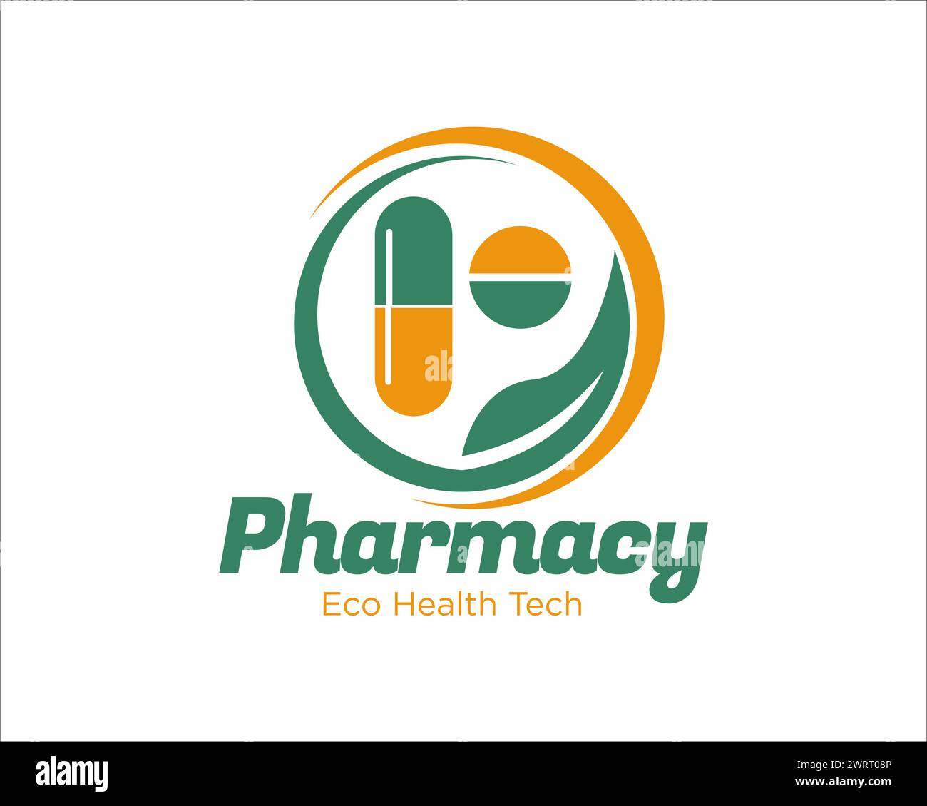 eco drug logo designs for medical service or clinic logo Stock Vector ...