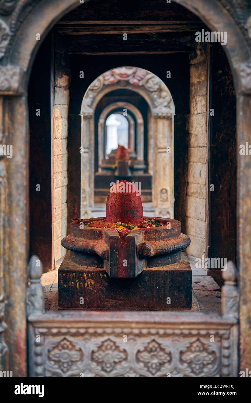 Ancient votive shrine of Pandra Shivalaya with Shiva Lingam in ...