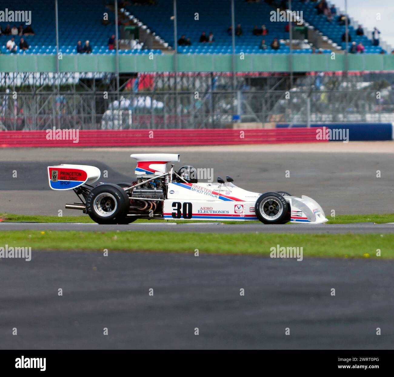 Paul Campfield driving his White, 1973, Chevron B24, during the Derek ...