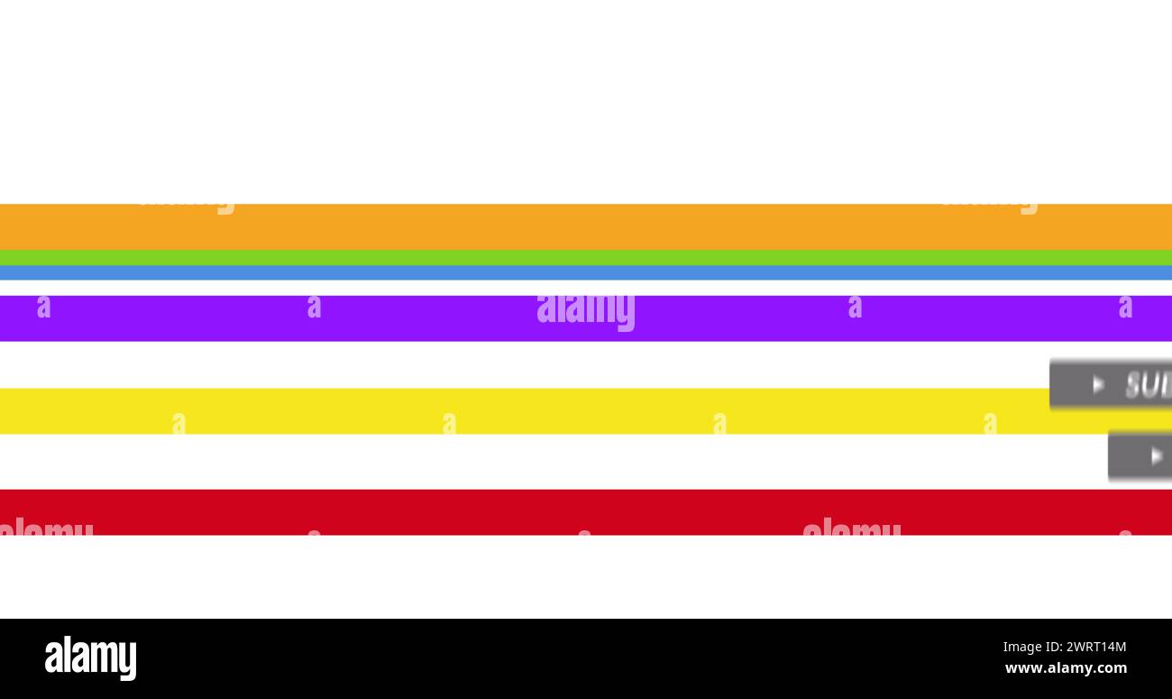 Image of social media texts over colourful lines on white background ...