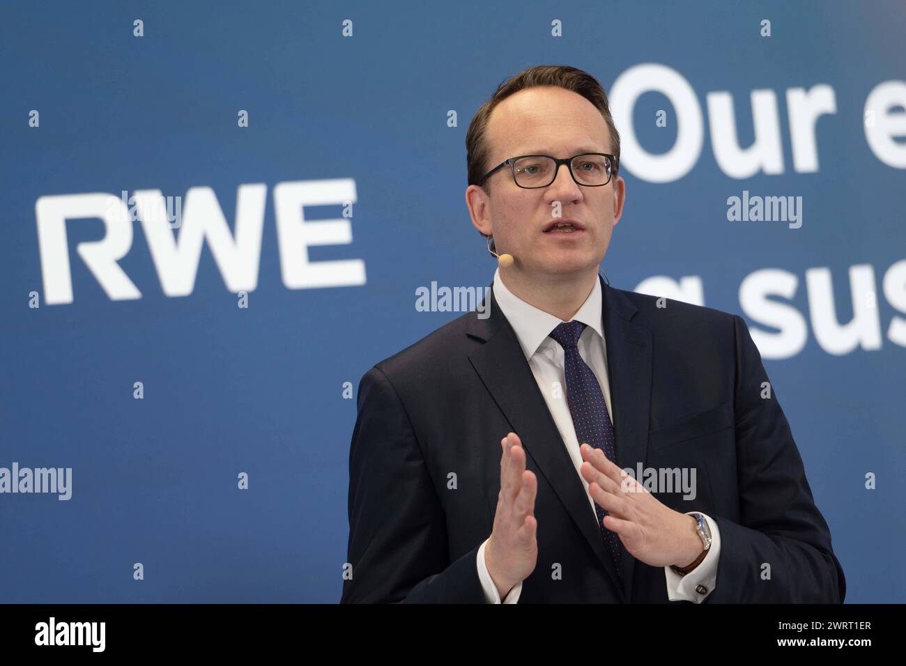 Dr. Markus KREBBER, Vorstandsvorsitzender, CEO, Bilanzpressekonferenz der RWE AG am 14.03.2024 ...