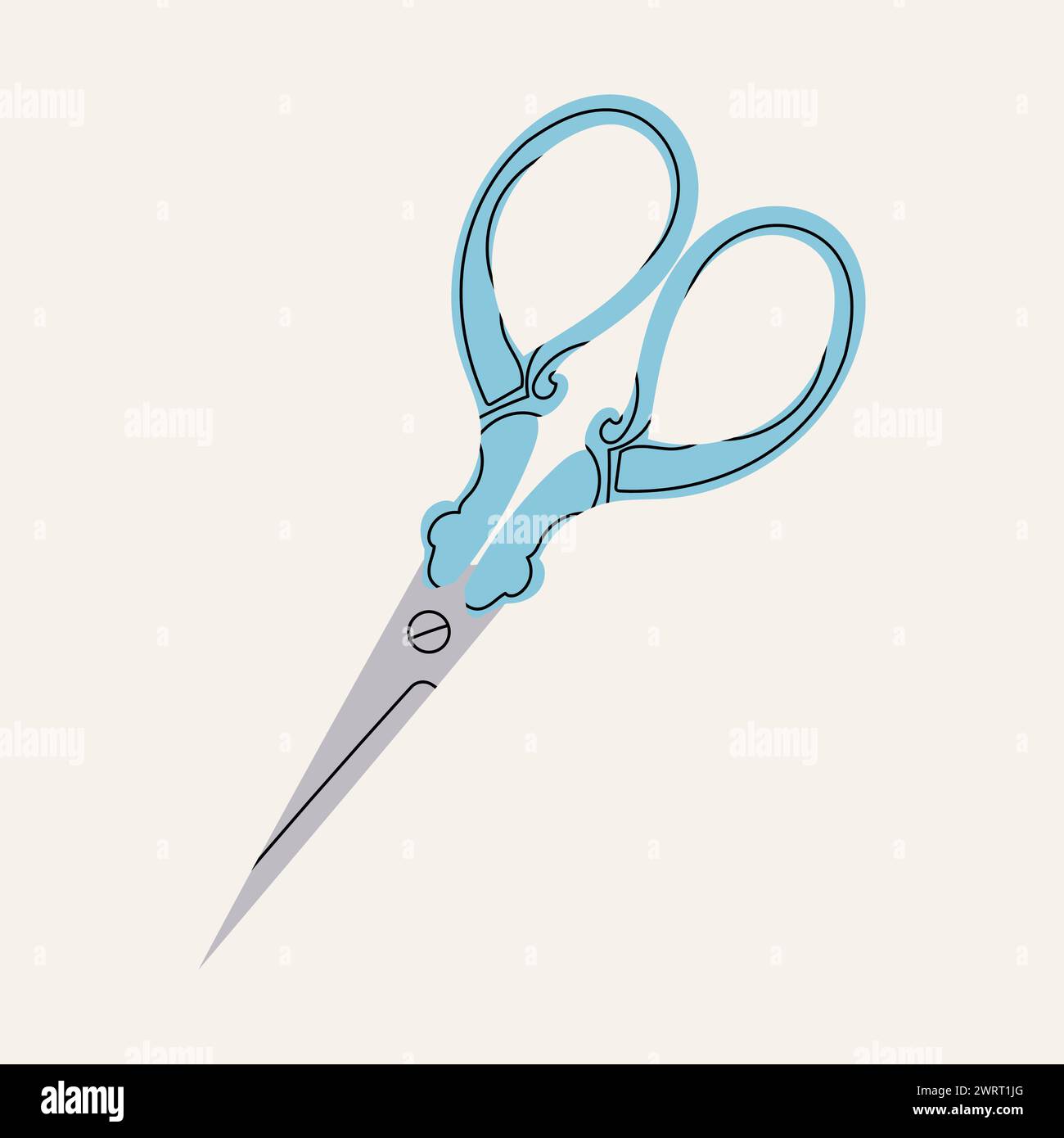 Vintage sewing scissors Stock Vector Images - Alamy