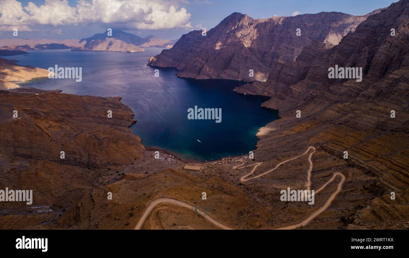 An aerial view of Khor Najd, Oman Stock Photo - Alamy