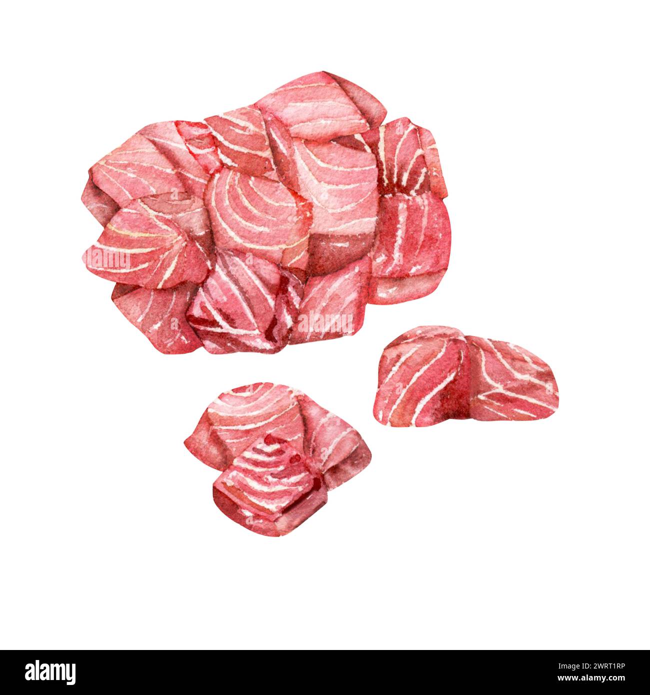 raw tuna chopped Stock Photo - Alamy