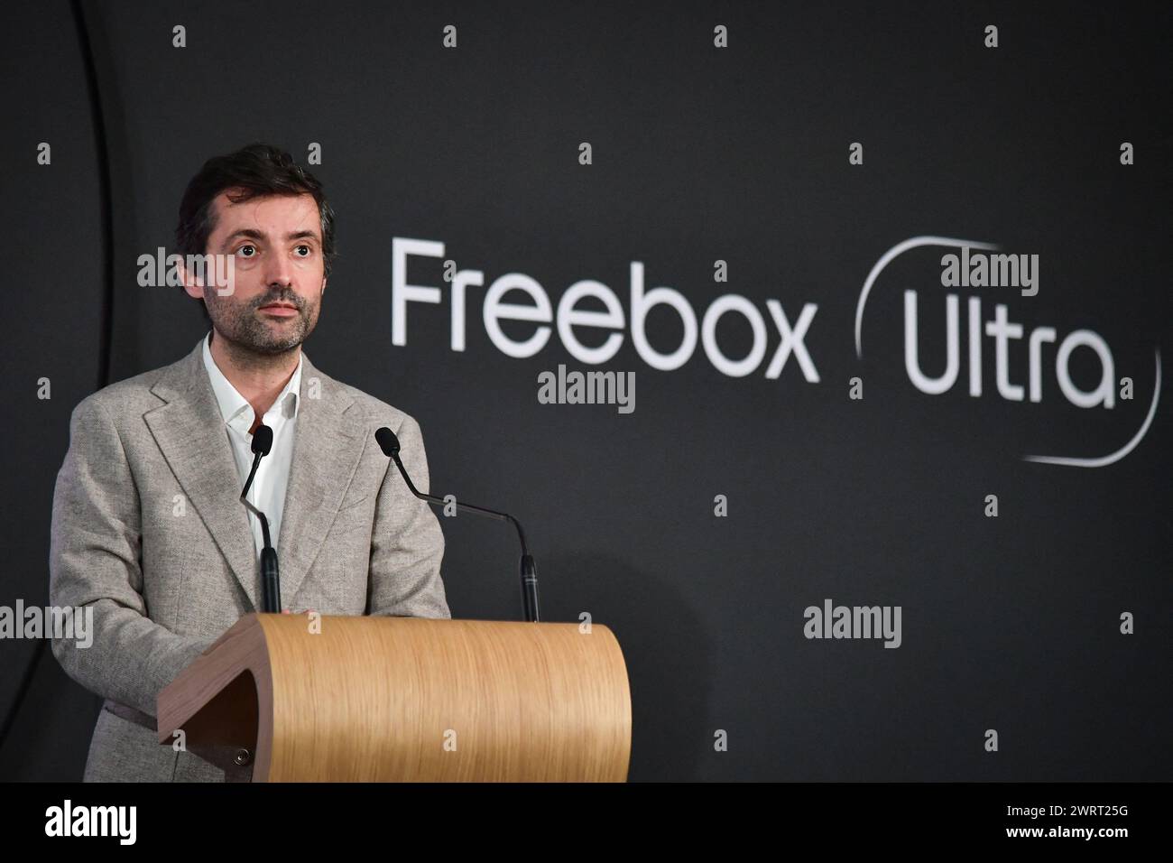 Paris, France. 14th Mar, 2024. Managing Director at Free, Nicolas ...