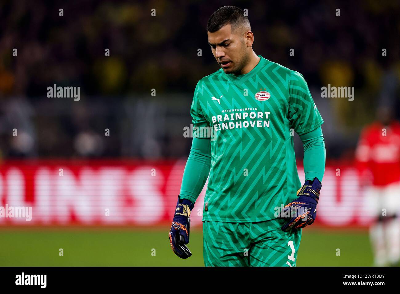 DORTMUND , GERMANY - MARCH 13: Walter Benitez (PSV) looks on during the ...
