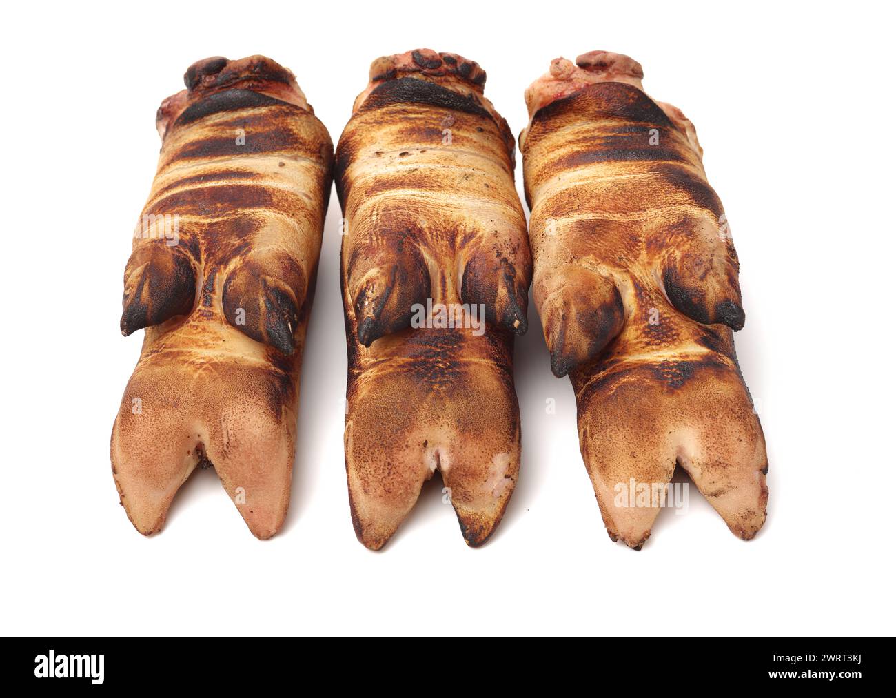fresh pig trotter on white background Stock Photo - Alamy