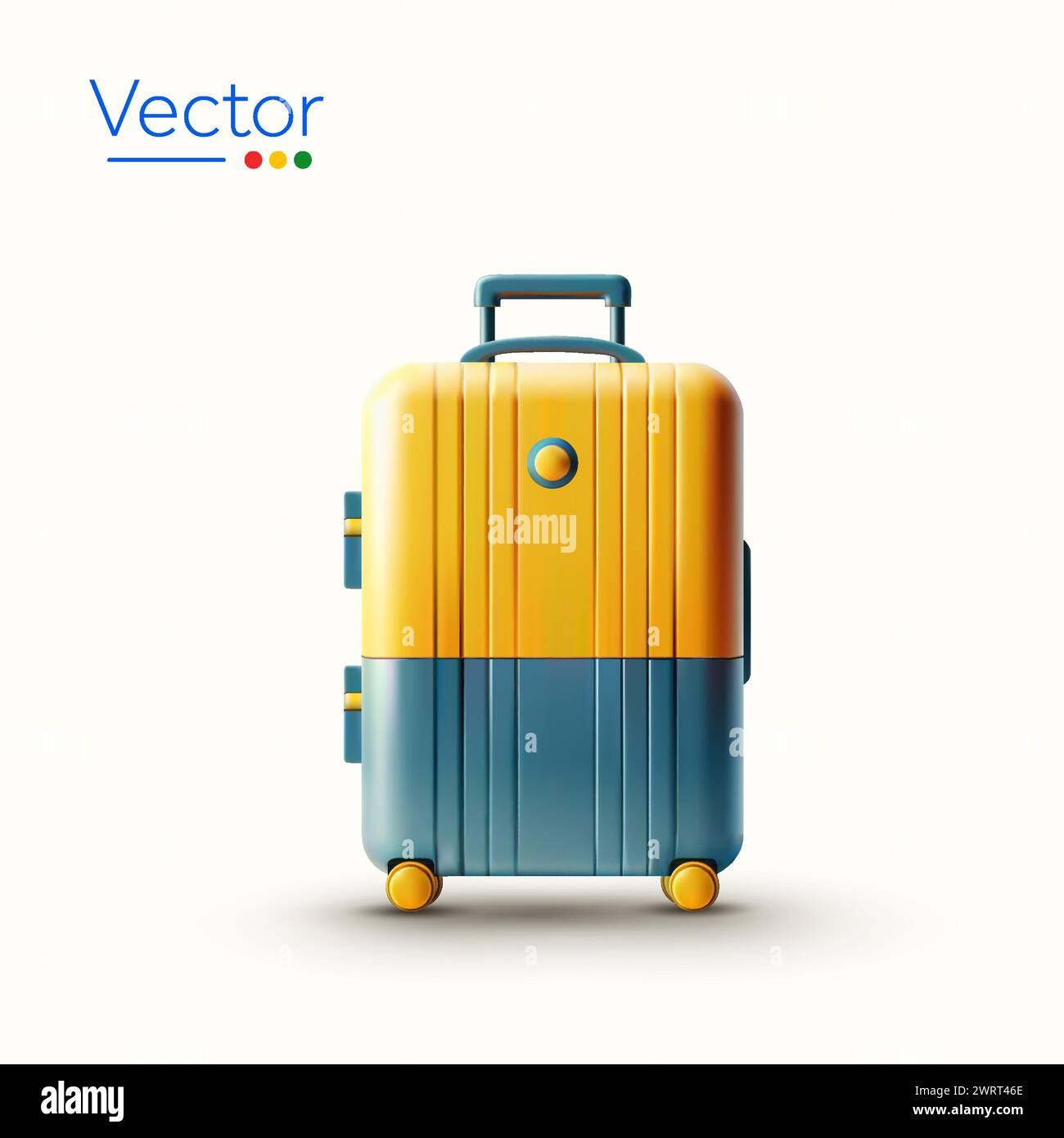 3d suitcase or luggage, palm or coconut tree, map marker, pin icon ...