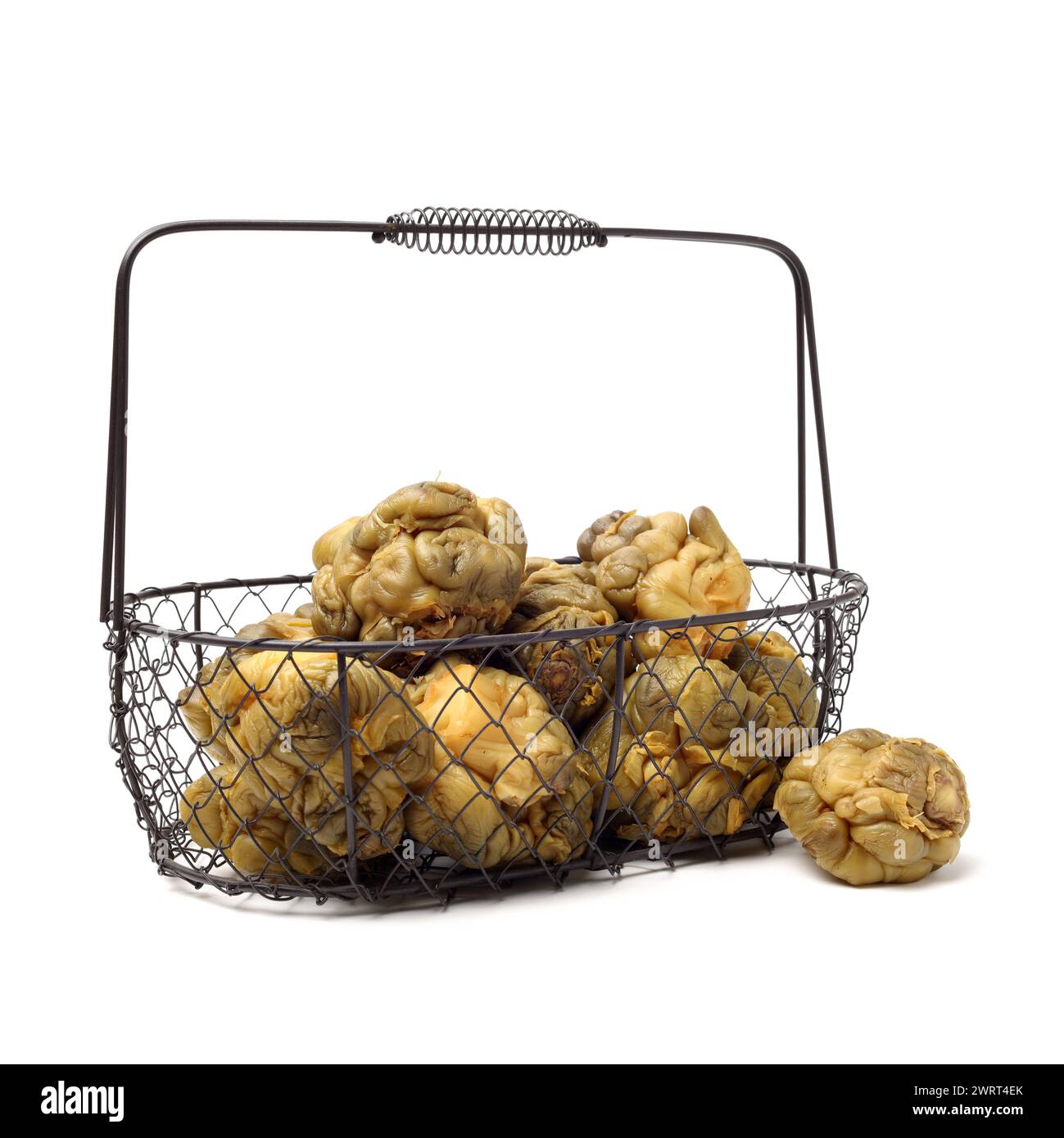 hot pickled mustard tuber on white background Stock Photo - Alamy