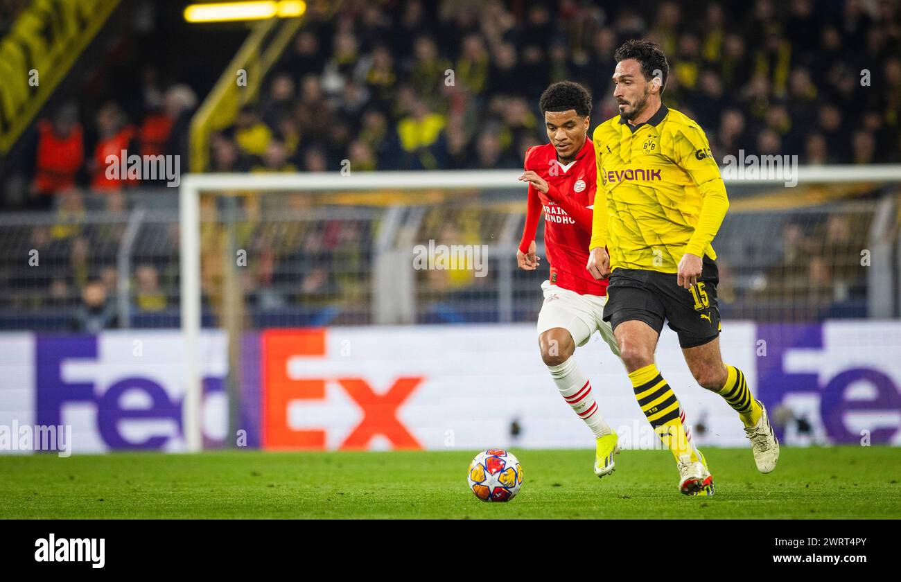 Dortmund, Germany. 13th Mar 2024. Mats Hummels (BVB), Malik Tillman ...