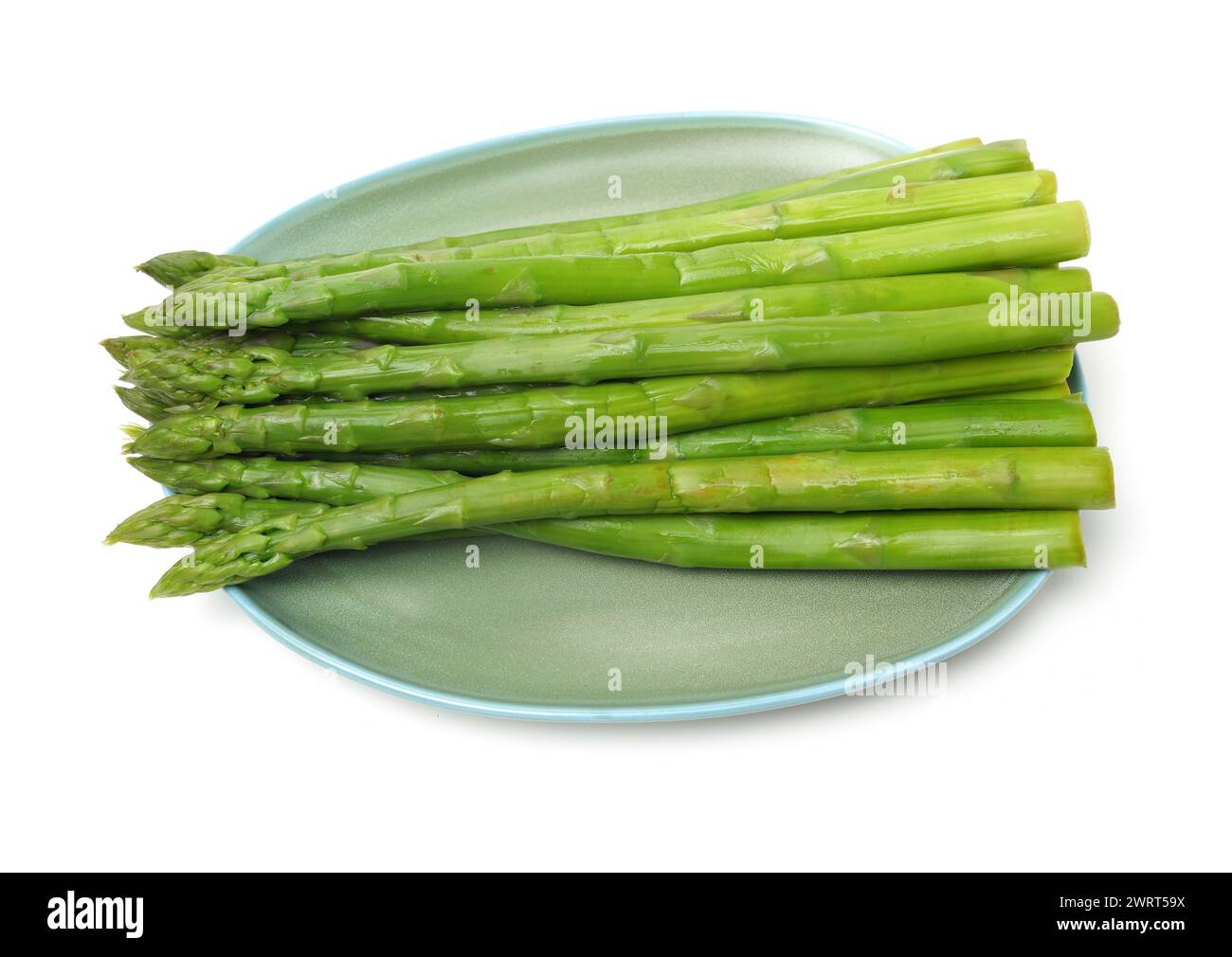 Asparagus on white background Stock Photo - Alamy