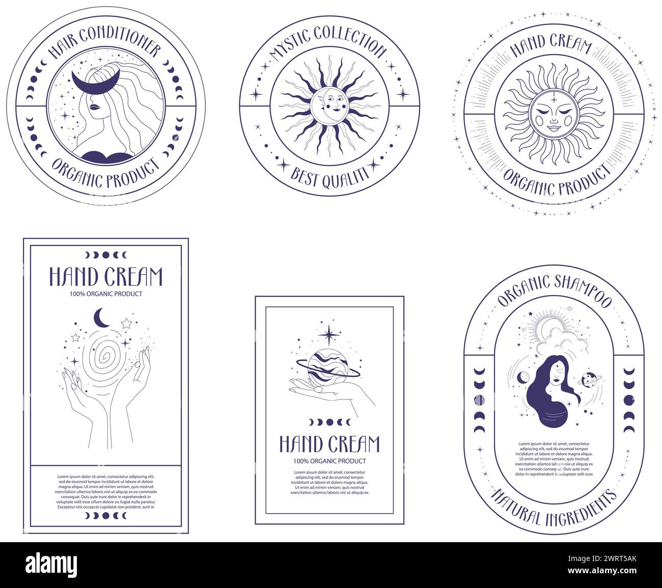 Skin care products labels Stock Vector Images - Alamy