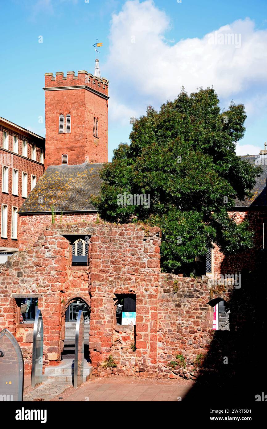 St Catherines chapel ruins in the city centre, Exeter, Devon, UK ...
