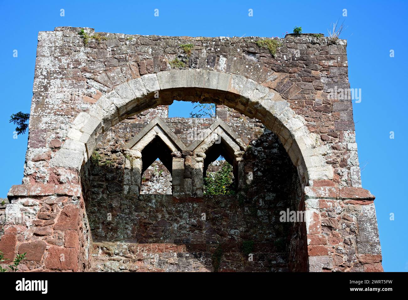 View of Rougemont Castle (also known as Exter Castle) gatehouse ruins ...