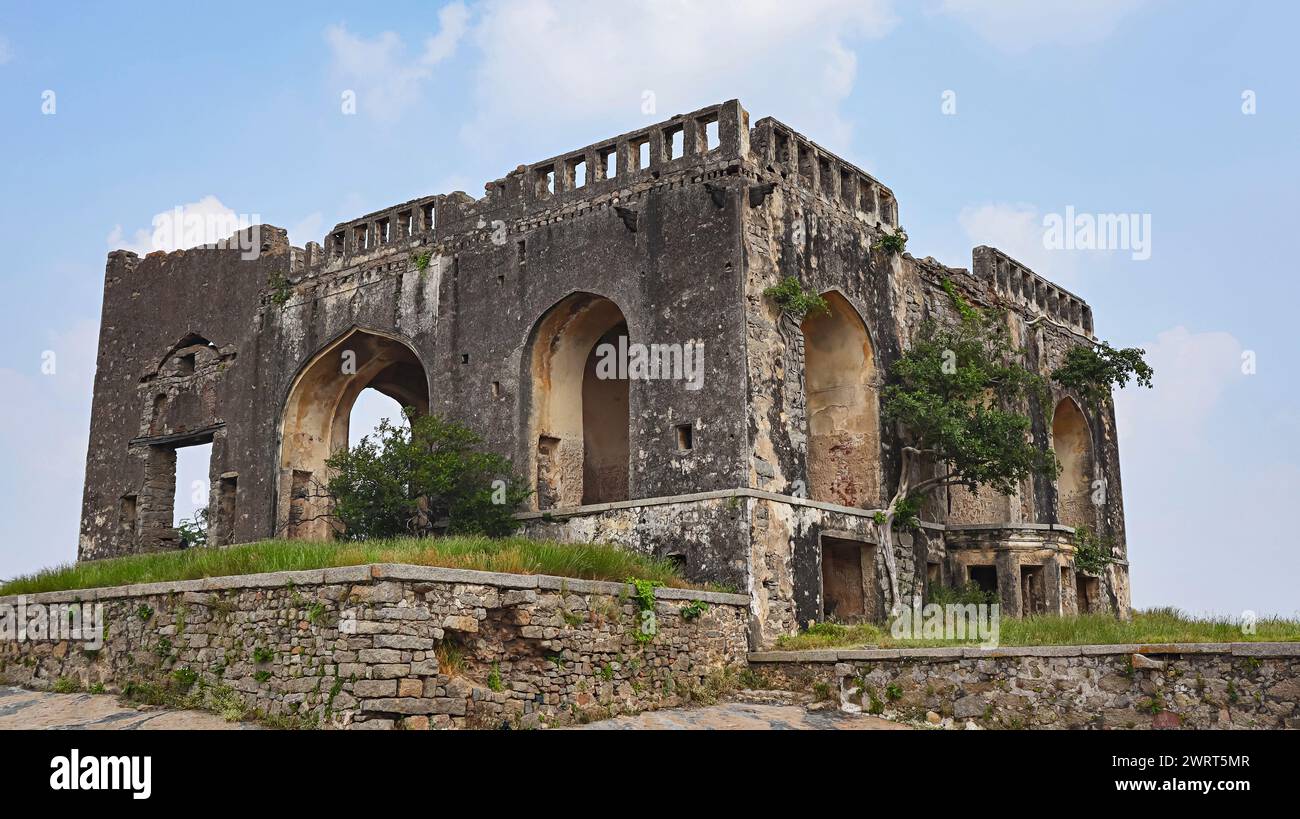 Ruin Palace on the Top of the Bhuvanagiri Fort, Bhongir, Yadadri ...