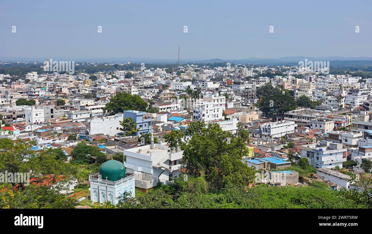 Aerial View Medak Town From the Medak Fort, Telangana, India Stock ...