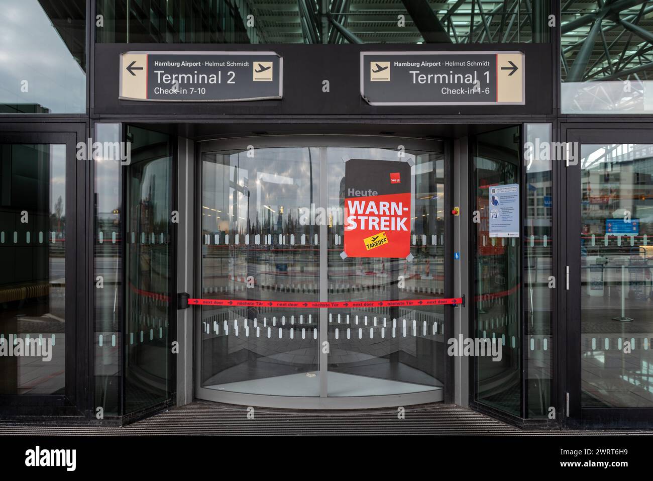 Hamburg, Germany, 14 March 2024 - Verdi strike by security staff ...