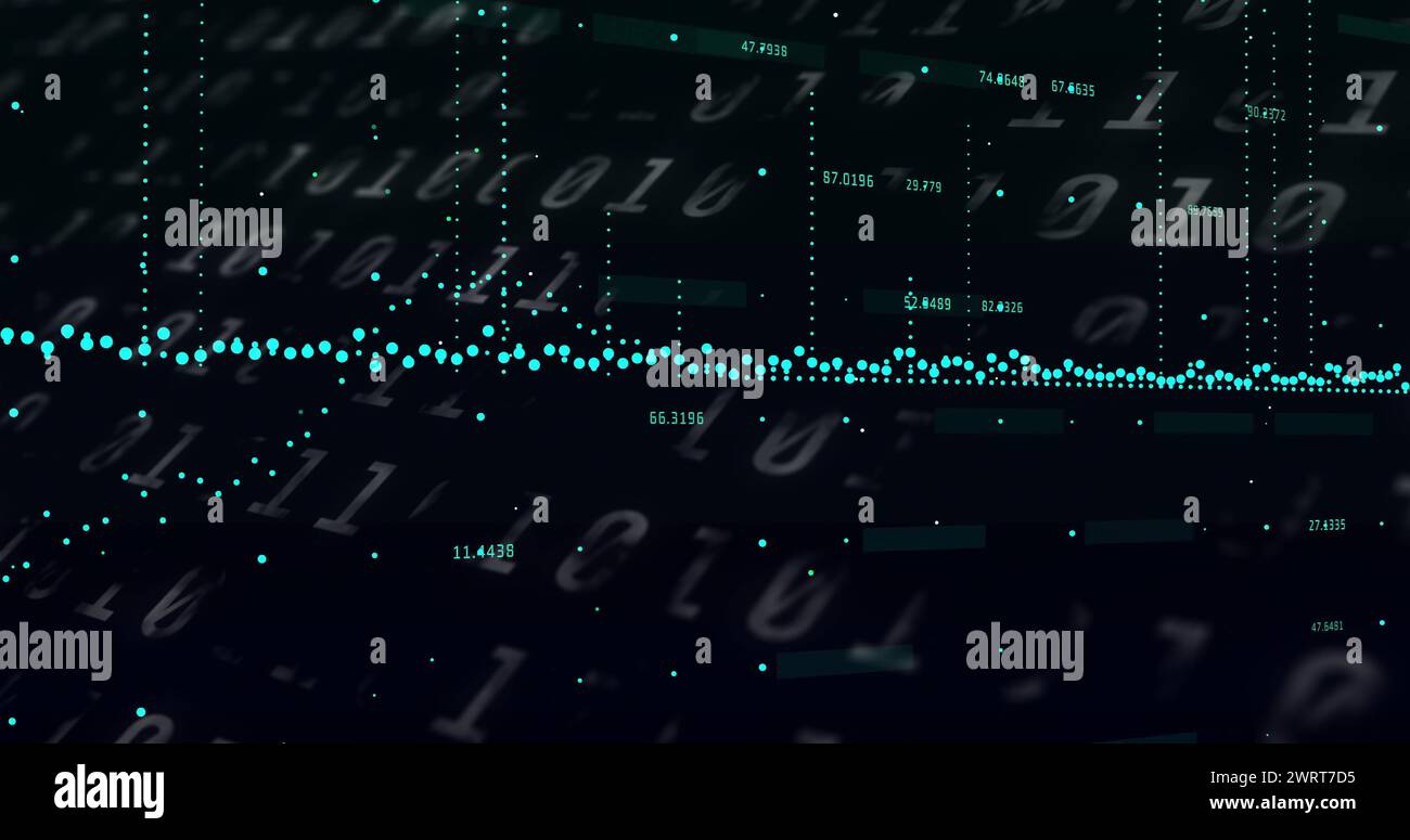 Image of binary coding and financial data processing Stock Photo - Alamy