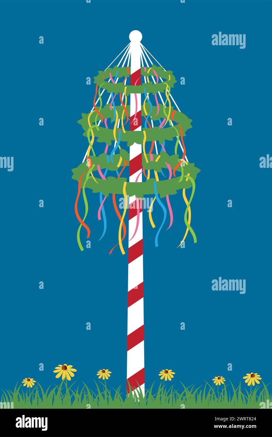 Maibaum pole Stock Vector Images - Alamy
