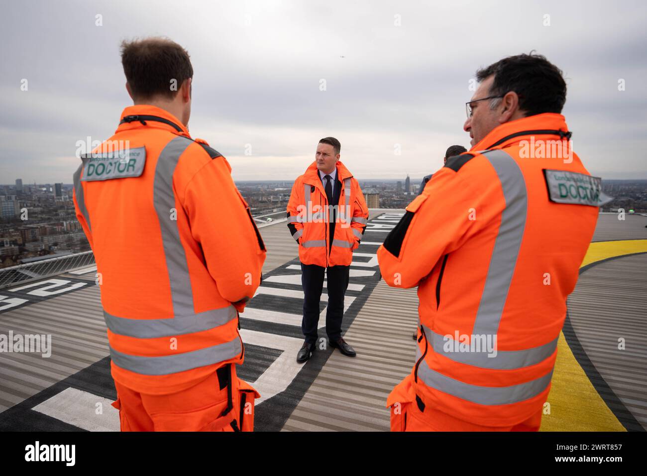 Shadow health secretary Wes Streeting during a visit to London Air ...