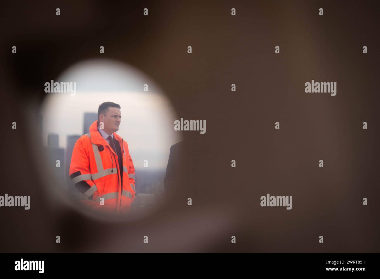 Shadow health secretary Wes Streeting during a visit to London Air ...