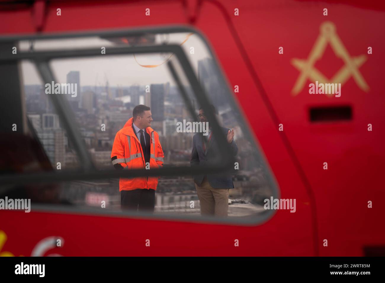 Shadow health secretary Wes Streeting during a visit to London Air ...