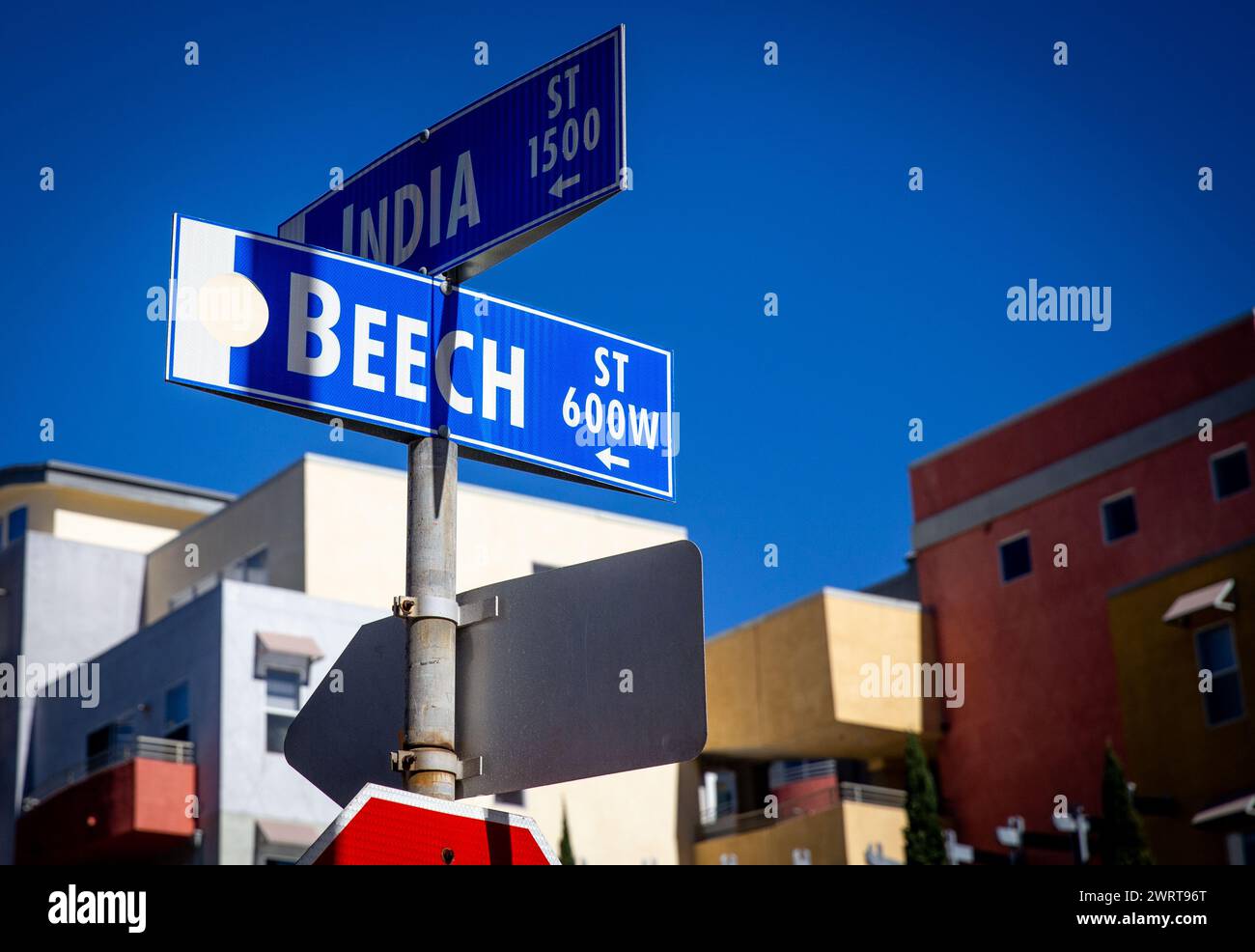 Little Italy in San Diego street signs Stock Photo - Alamy