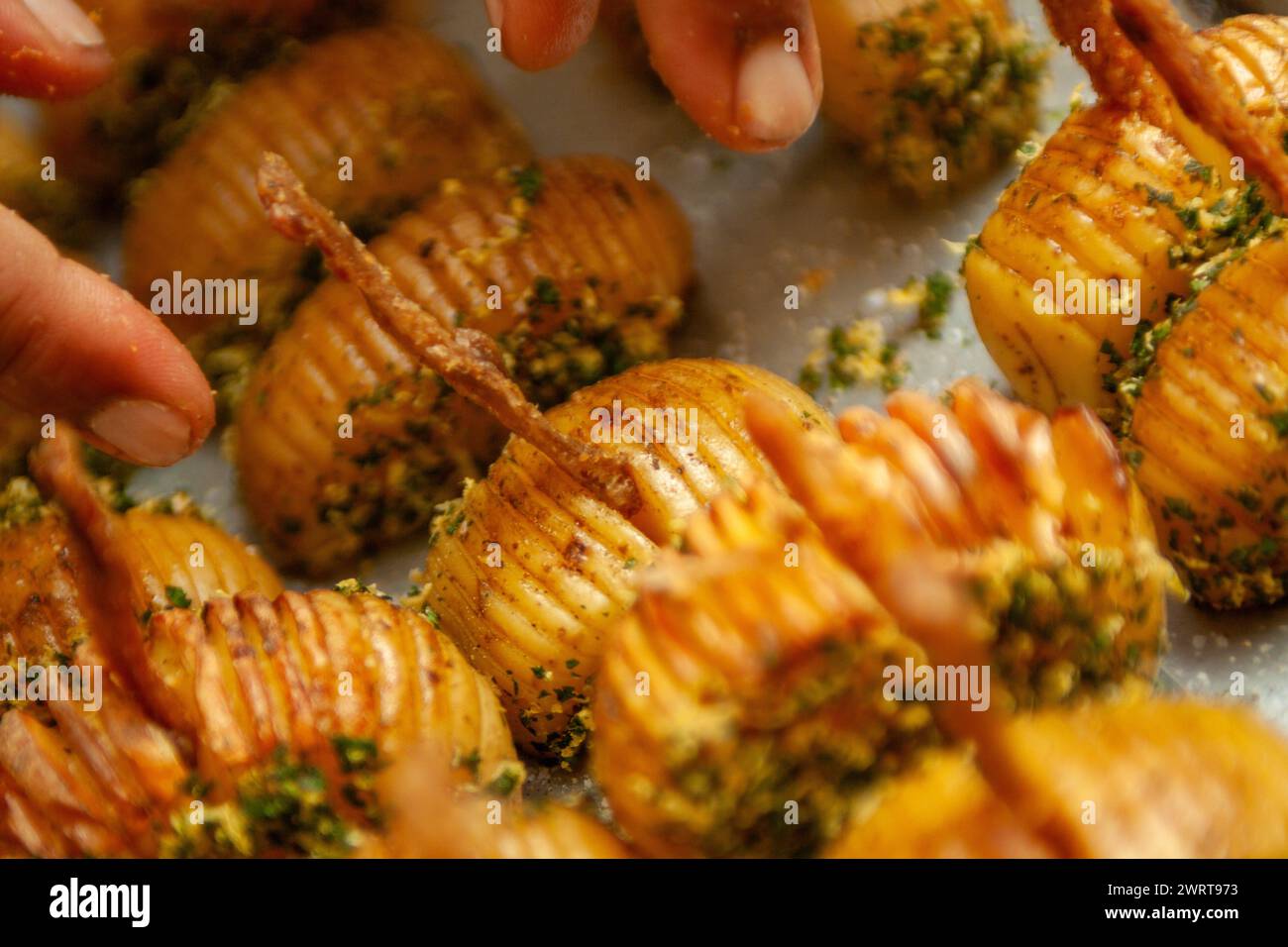 Potato a la hasselbacken hi-res stock photography and images - Alamy