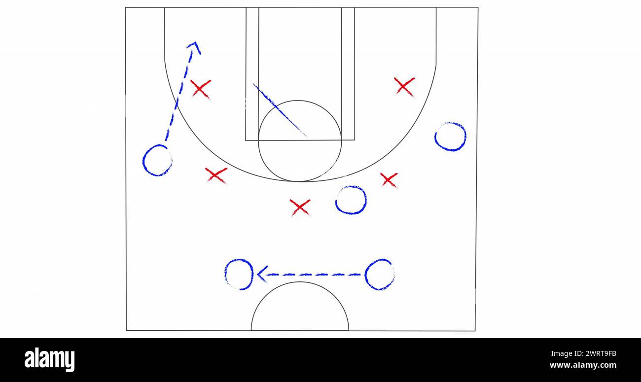 Image of drawing of game plan on white background Stock Photo - Alamy