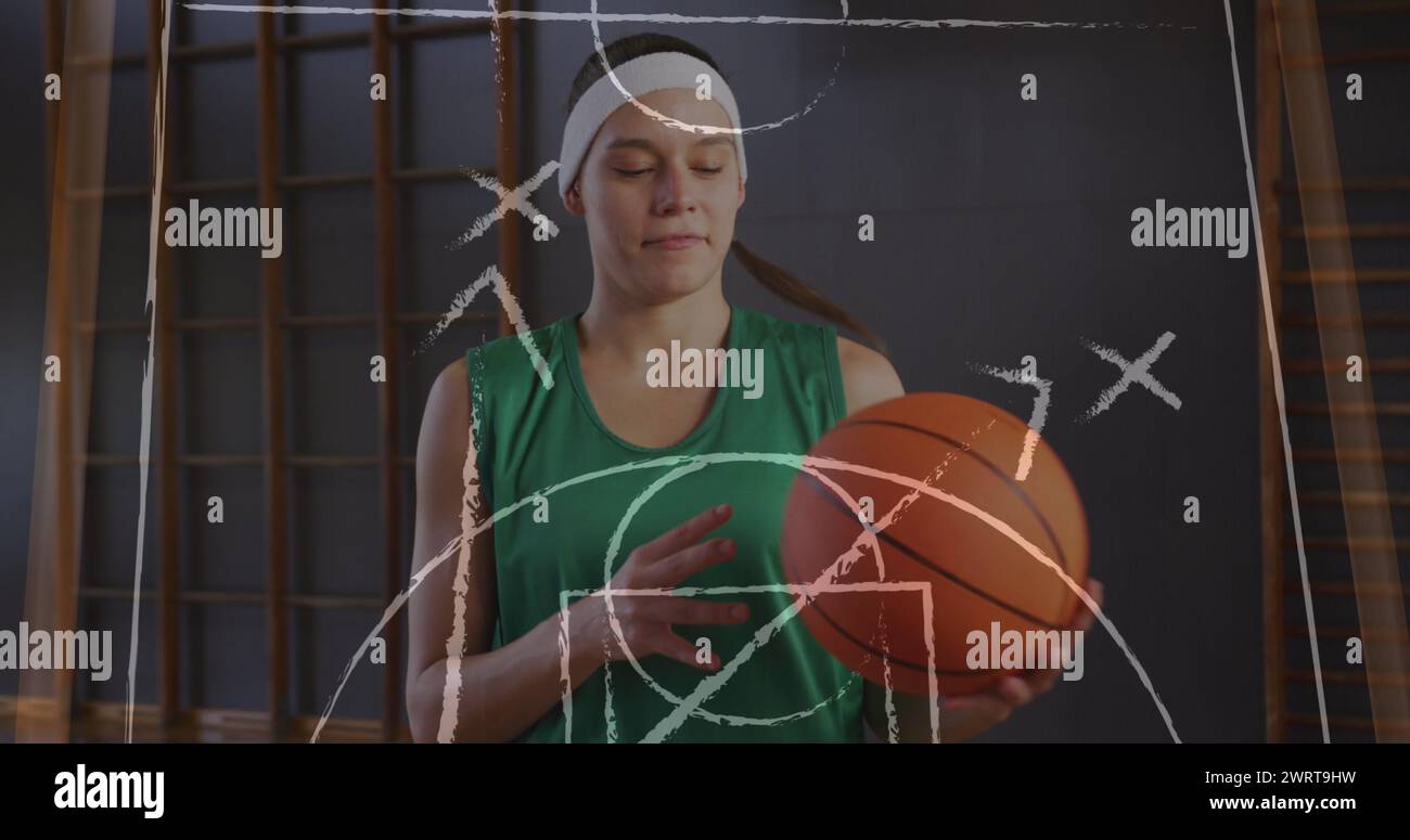 Professional female basketball coach drawing hi-res stock photography ...