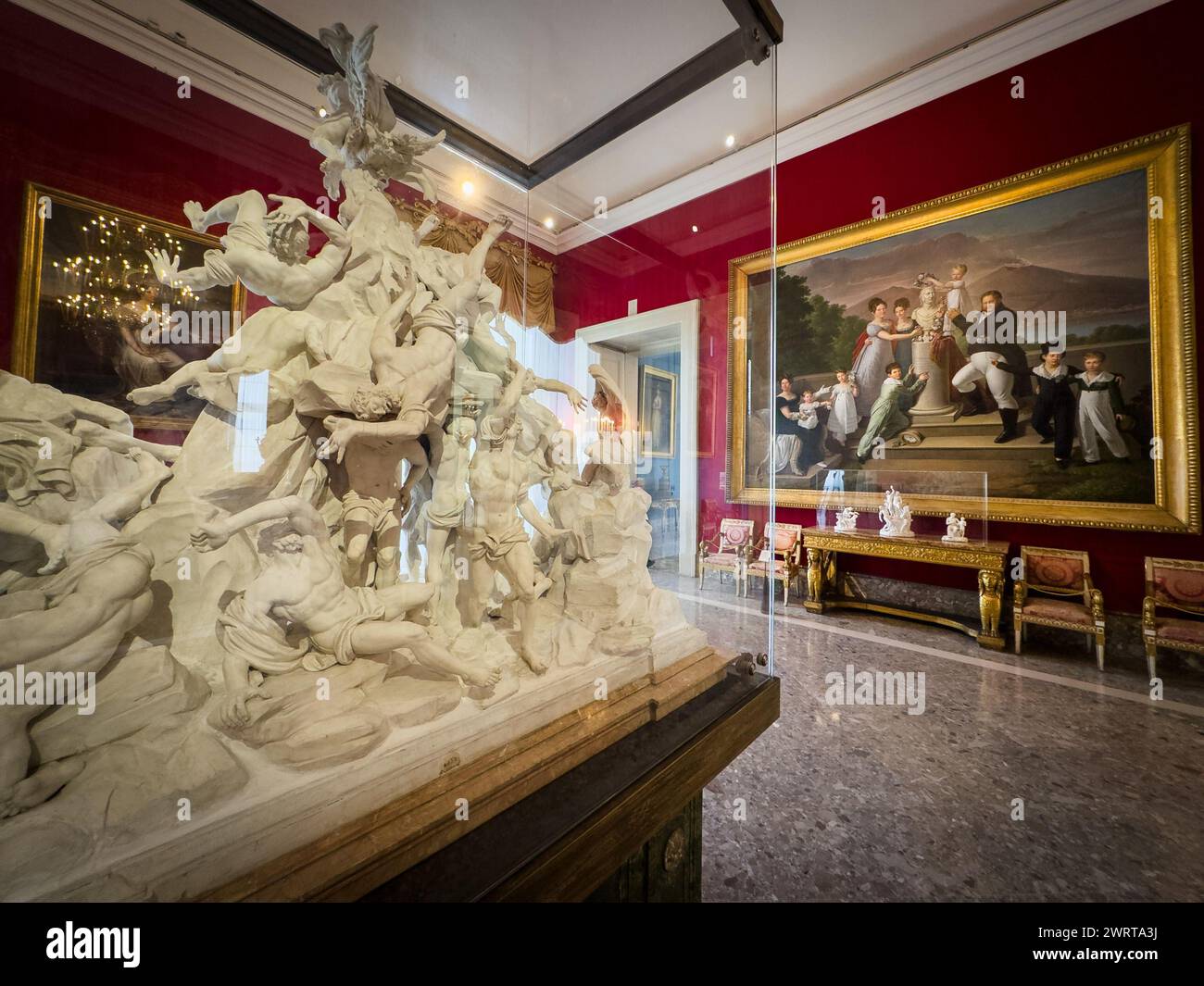 March 14, 2024, Naples, Italia: An inside view of the Capodimonte ...