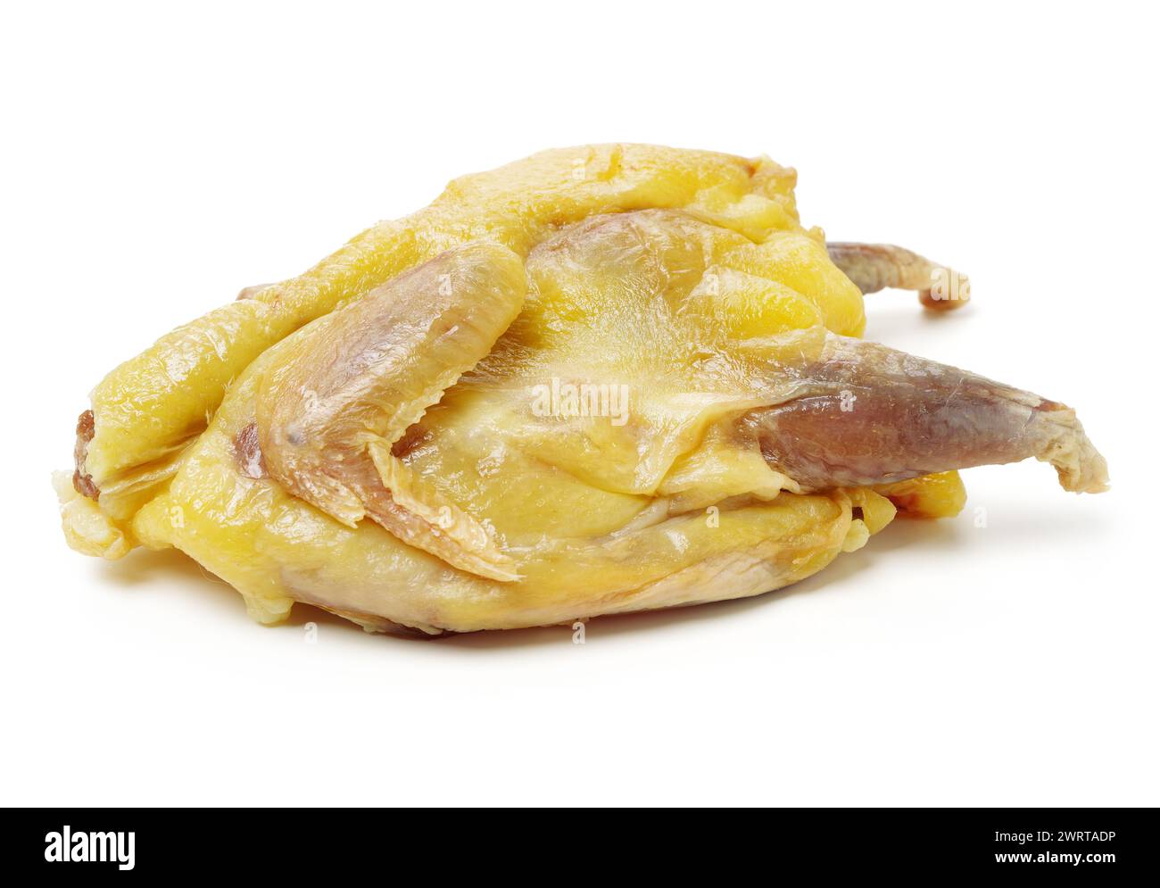 Salted chicken on white background Stock Photo - Alamy