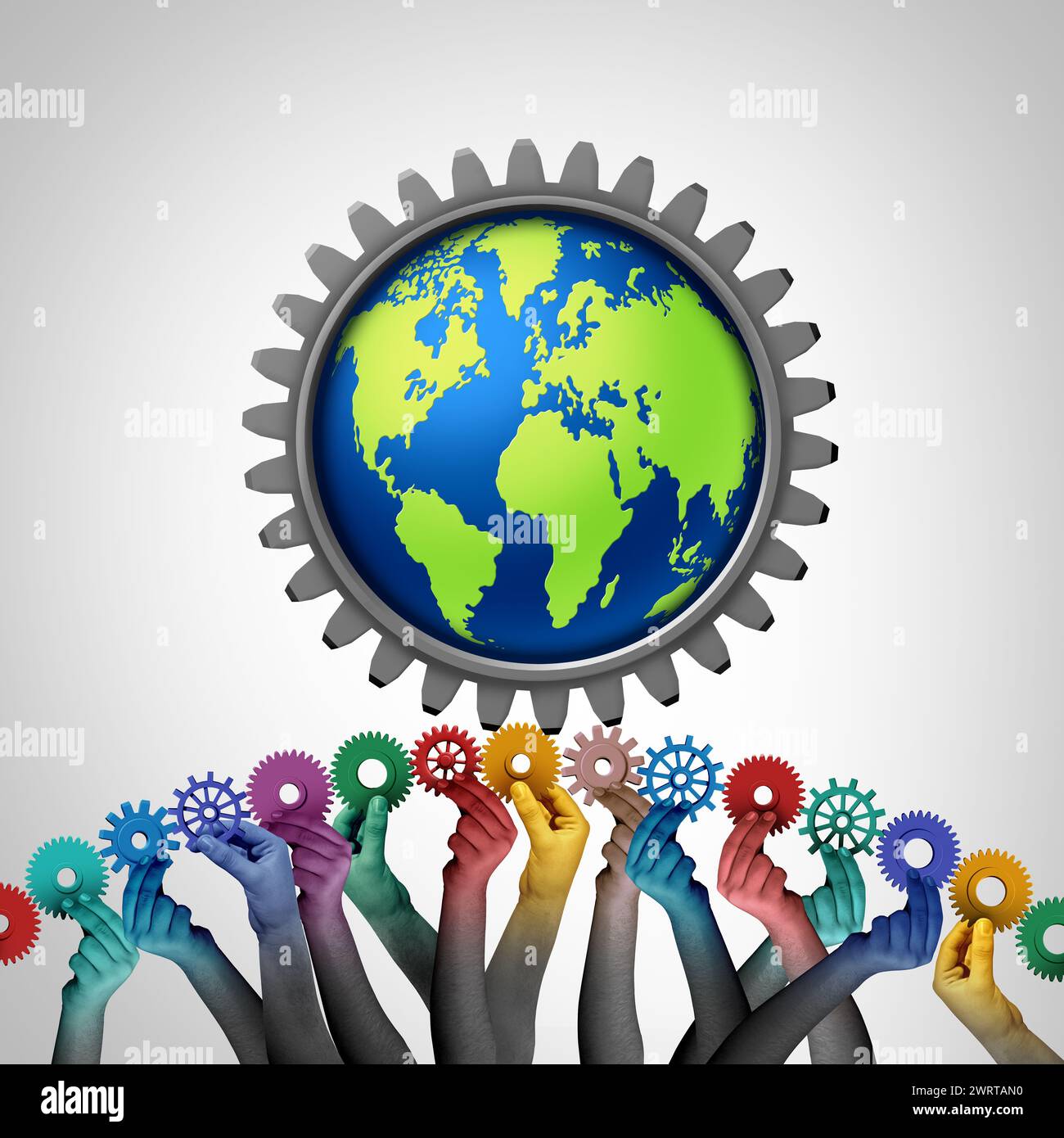 Global Integrated Business and world economy collaboration as diverse ...