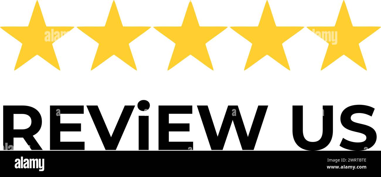 review us 5 stars, user rating or customer feedback vector isolated ...