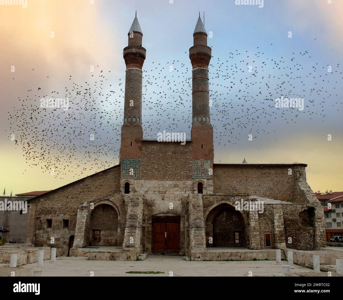 historical sivas double minaret. Ottoman and Seljuk buildings. double ...
