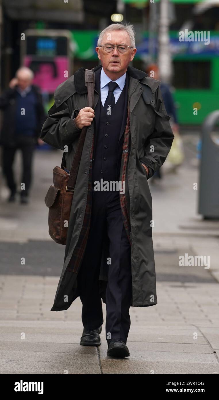 Former RTE presenter Sean O'Rourke arrives for a service at Mansion ...