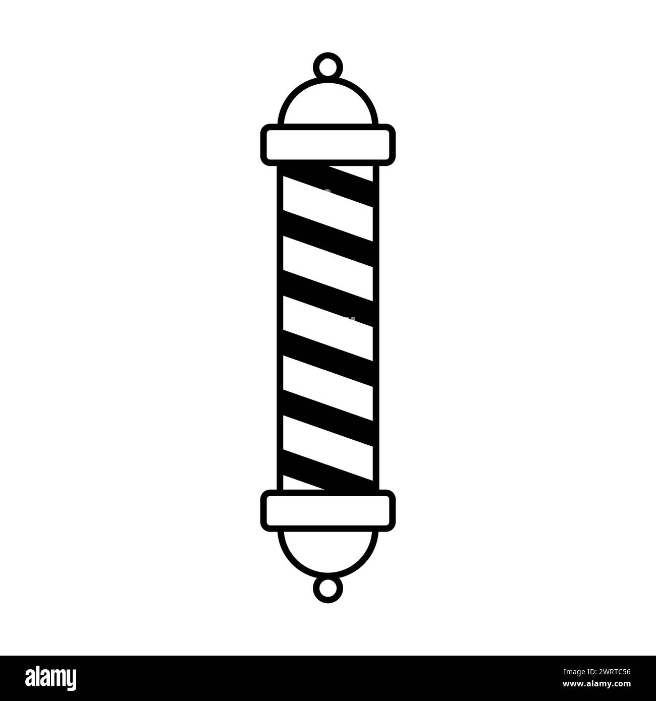 black vector barber pole icon on white background Stock Vector Image ...