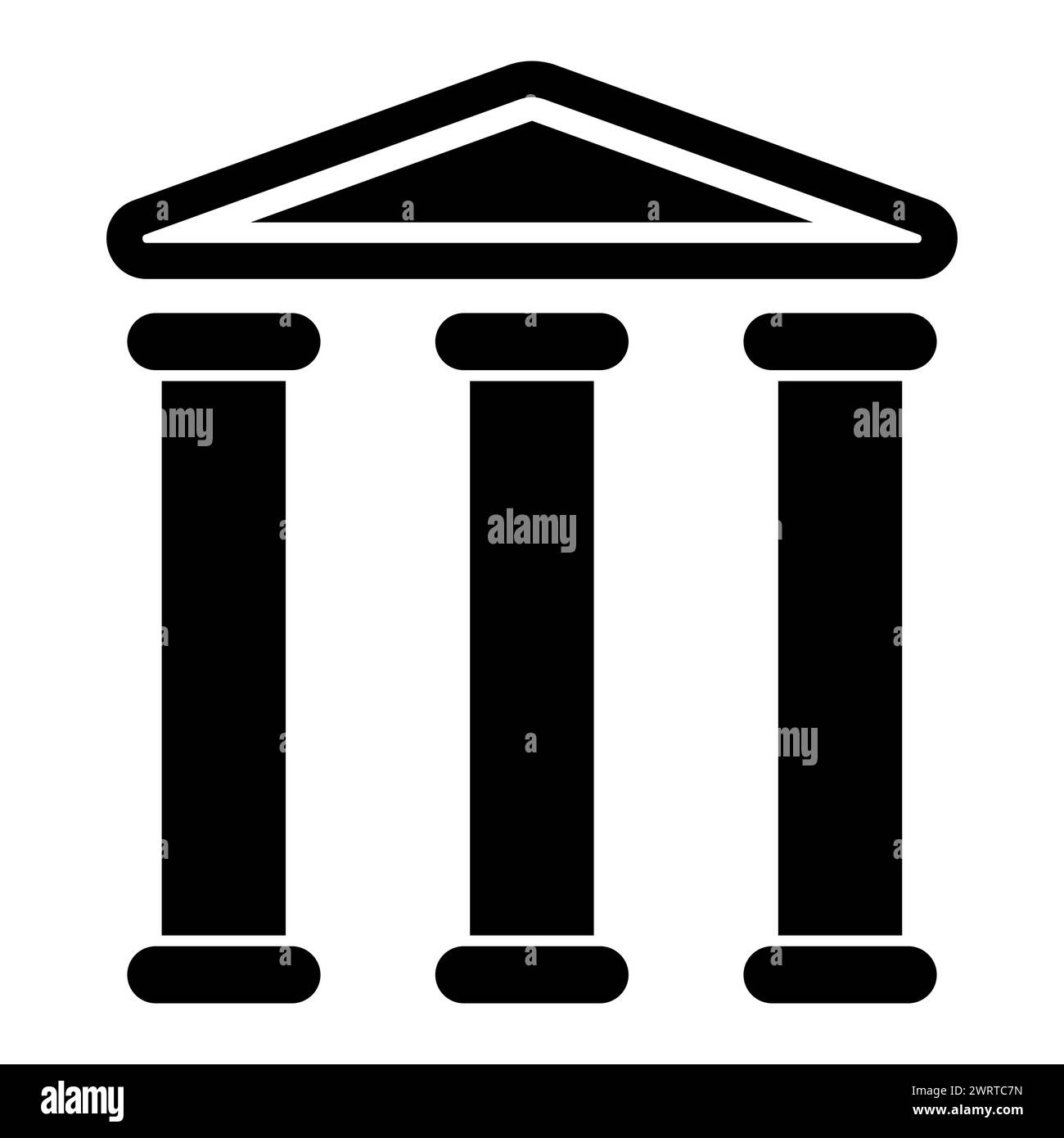 black vector bank icon on white background Stock Vector Image & Art - Alamy